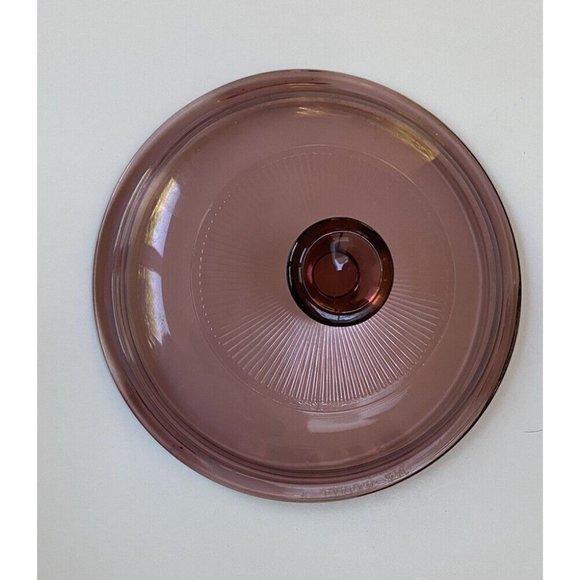 Pyrex | Kitchen | Pyrex Vc Vision Ware Cranberry Ribbed Glass ...